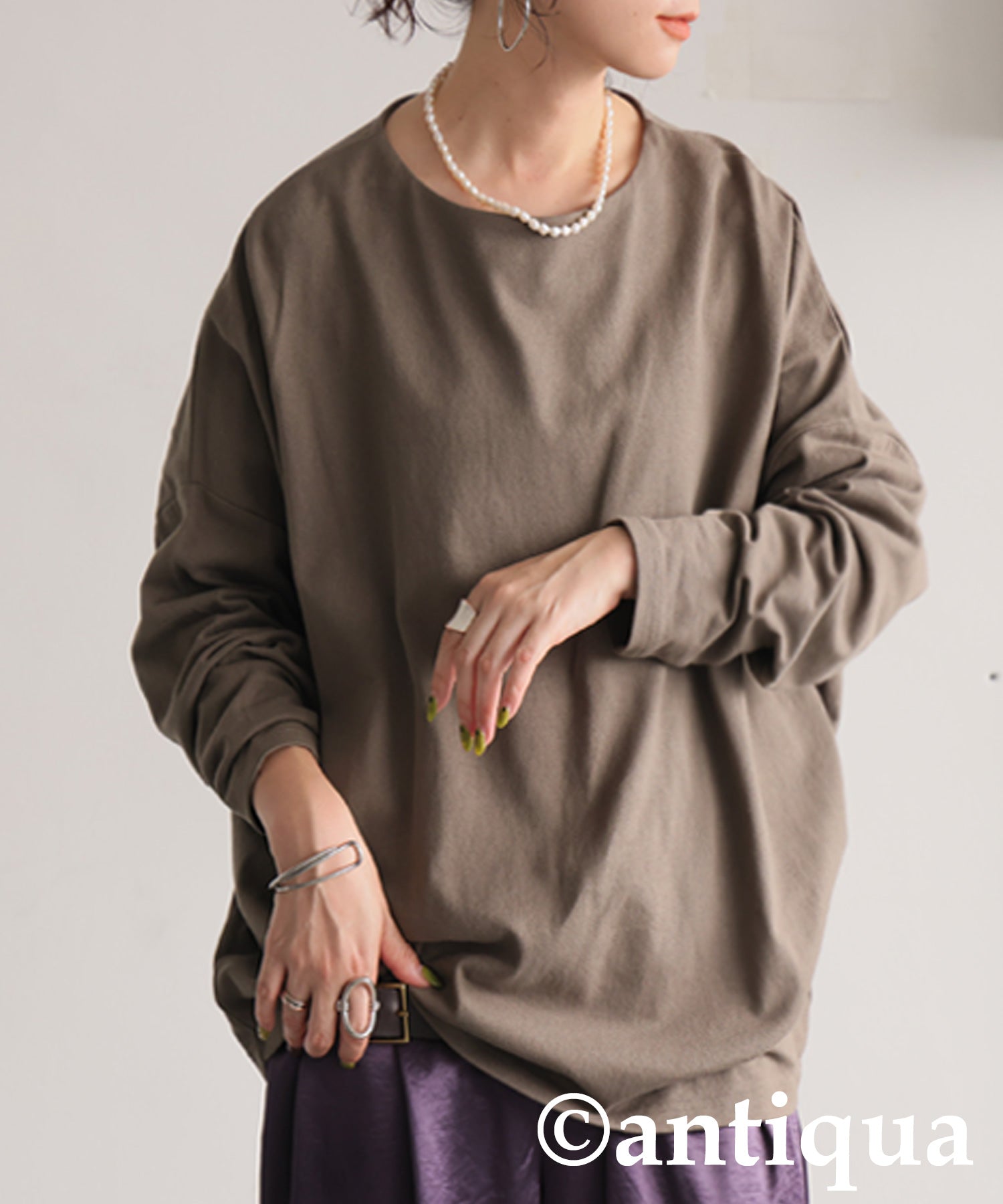 Ladies Beautiful Cocoon Basque Top | Japanese fashion brand ANTIQUA ...