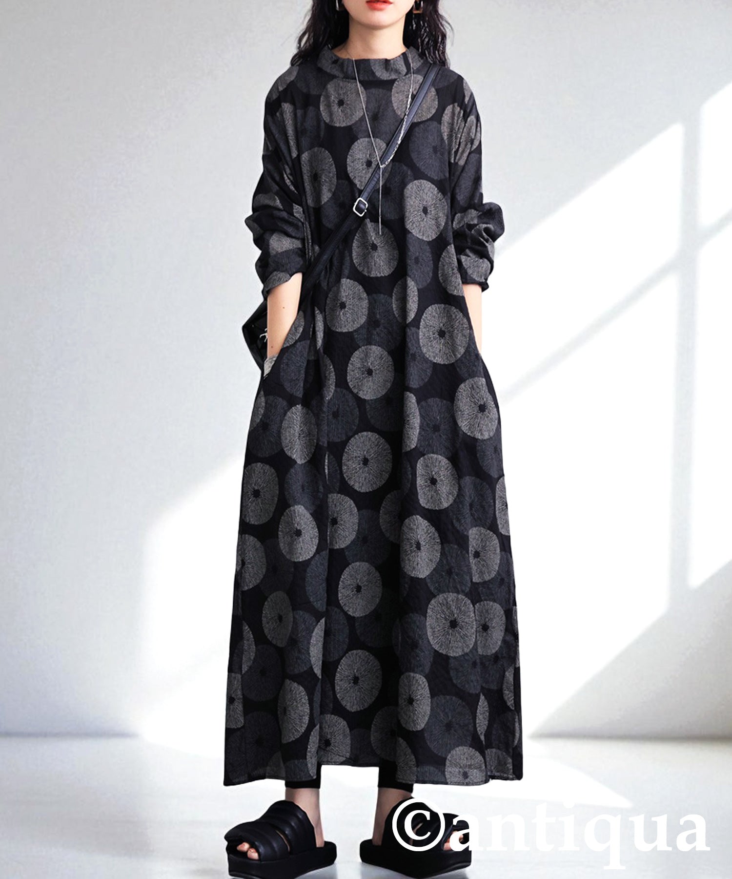 Ladies Polka Dot Dress | Japanese fashion brand ANTIQUA Official ...