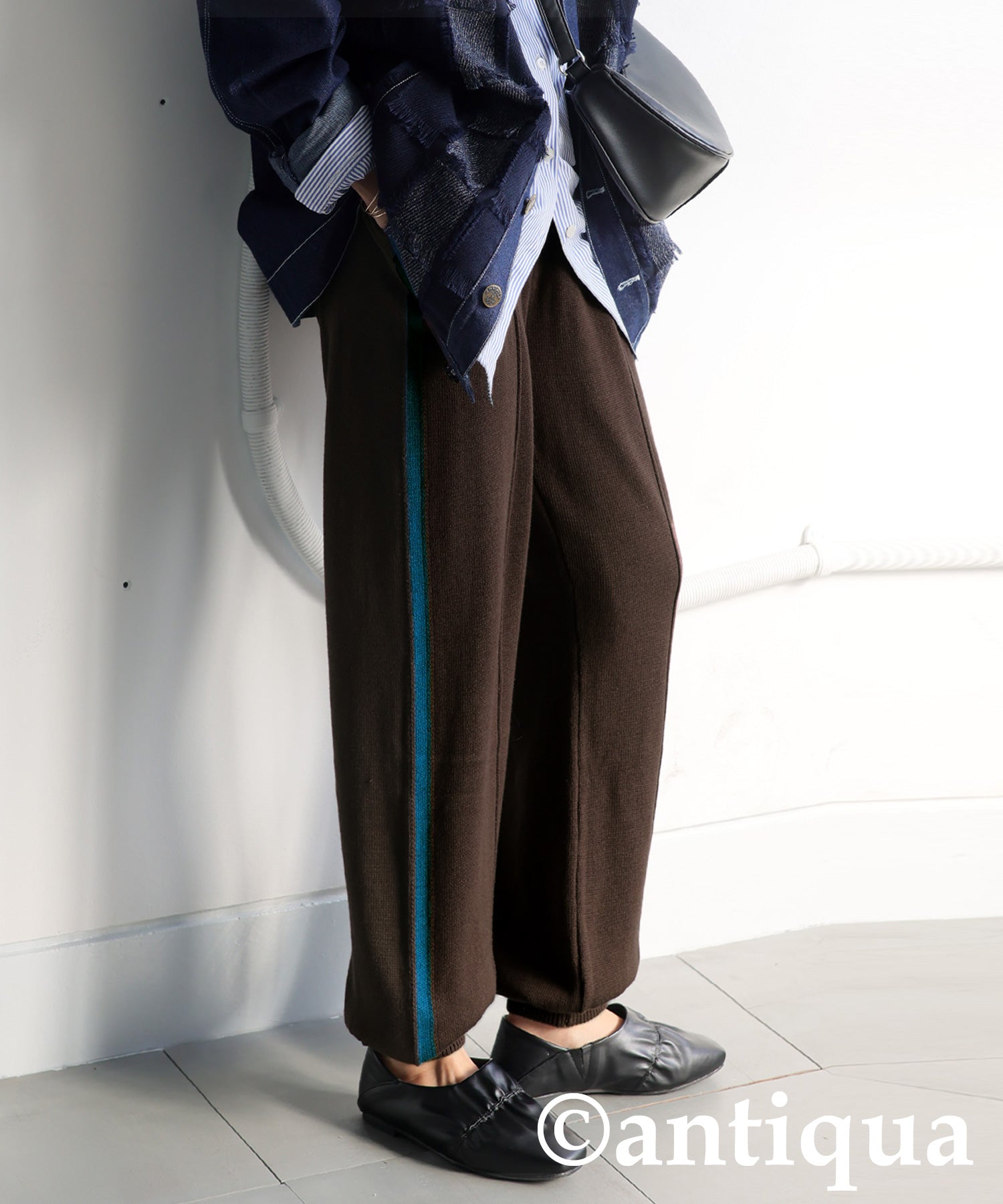 Knit Line Pants Ladies | Japanese fashion brand ANTIQUA Official ...