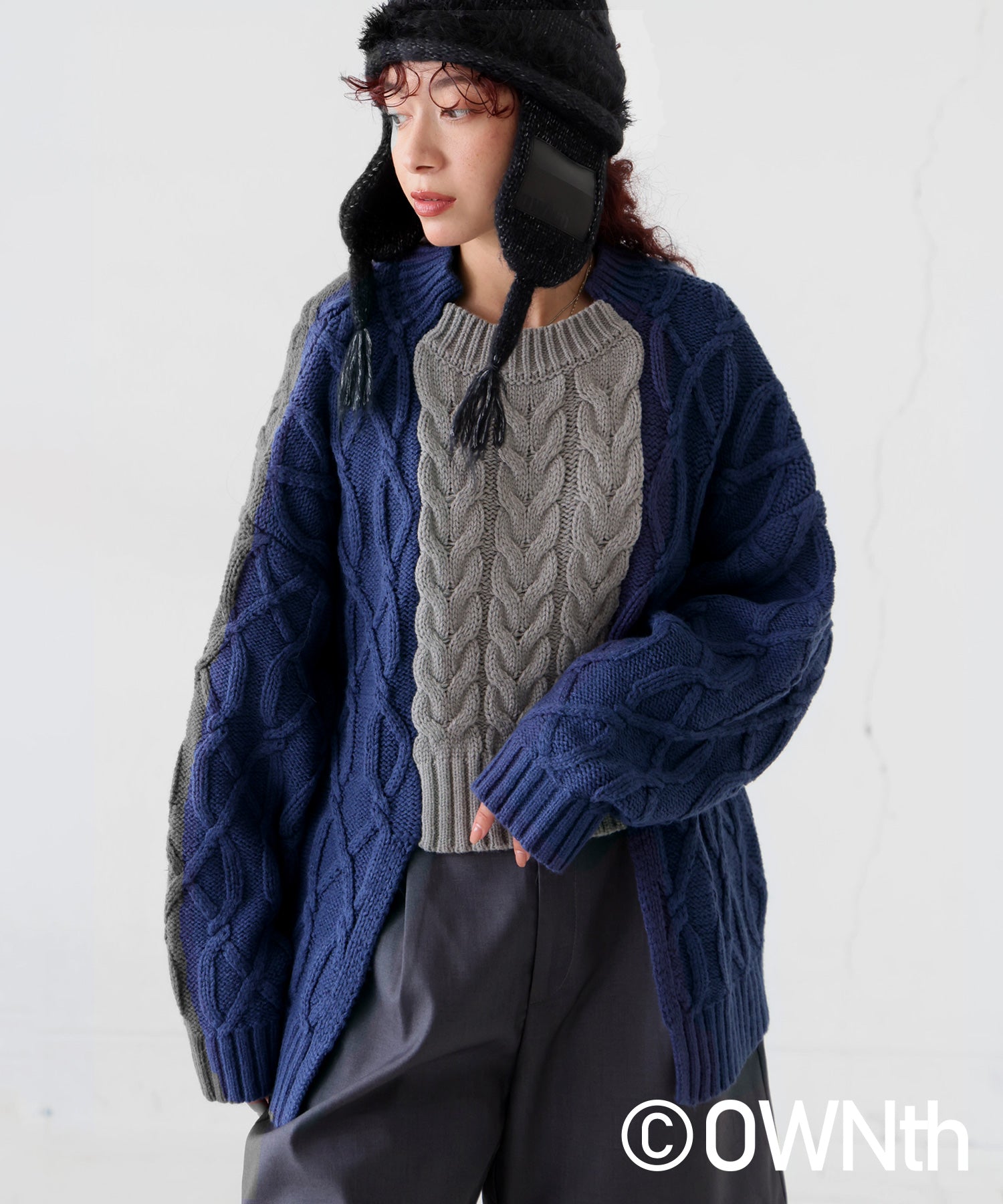 OWT-0103 Cable Knitted Knit Ladies – antiqua.wa