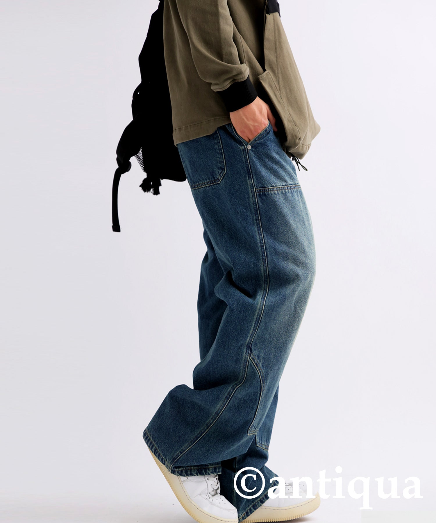 ZS-00038Z Double Knee Denim Pants Men's – antiqua.wa